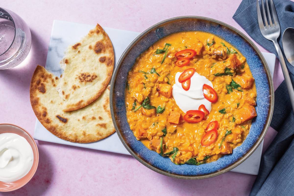 Indian Sweet Potato, Chicken & Lentil Dhal Recipe | HelloFresh