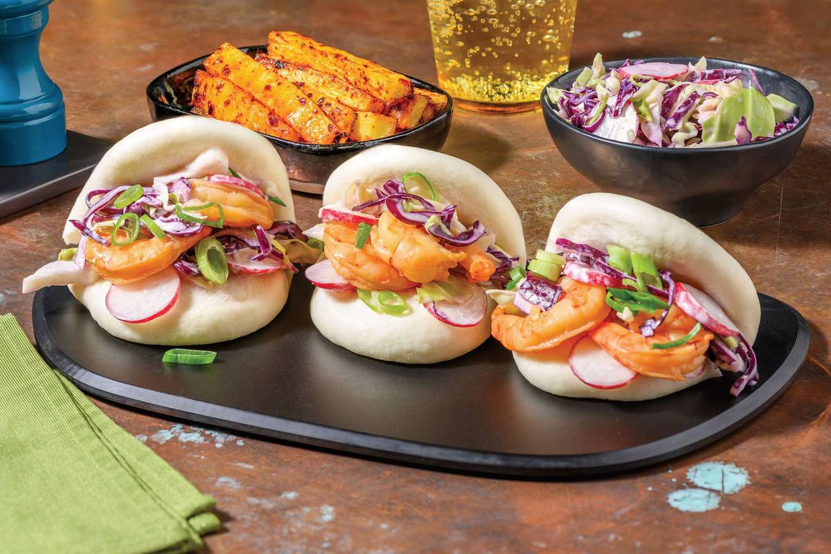 Sweet Soy Prawn & Radish Slaw Burgers Recipe | HelloFresh