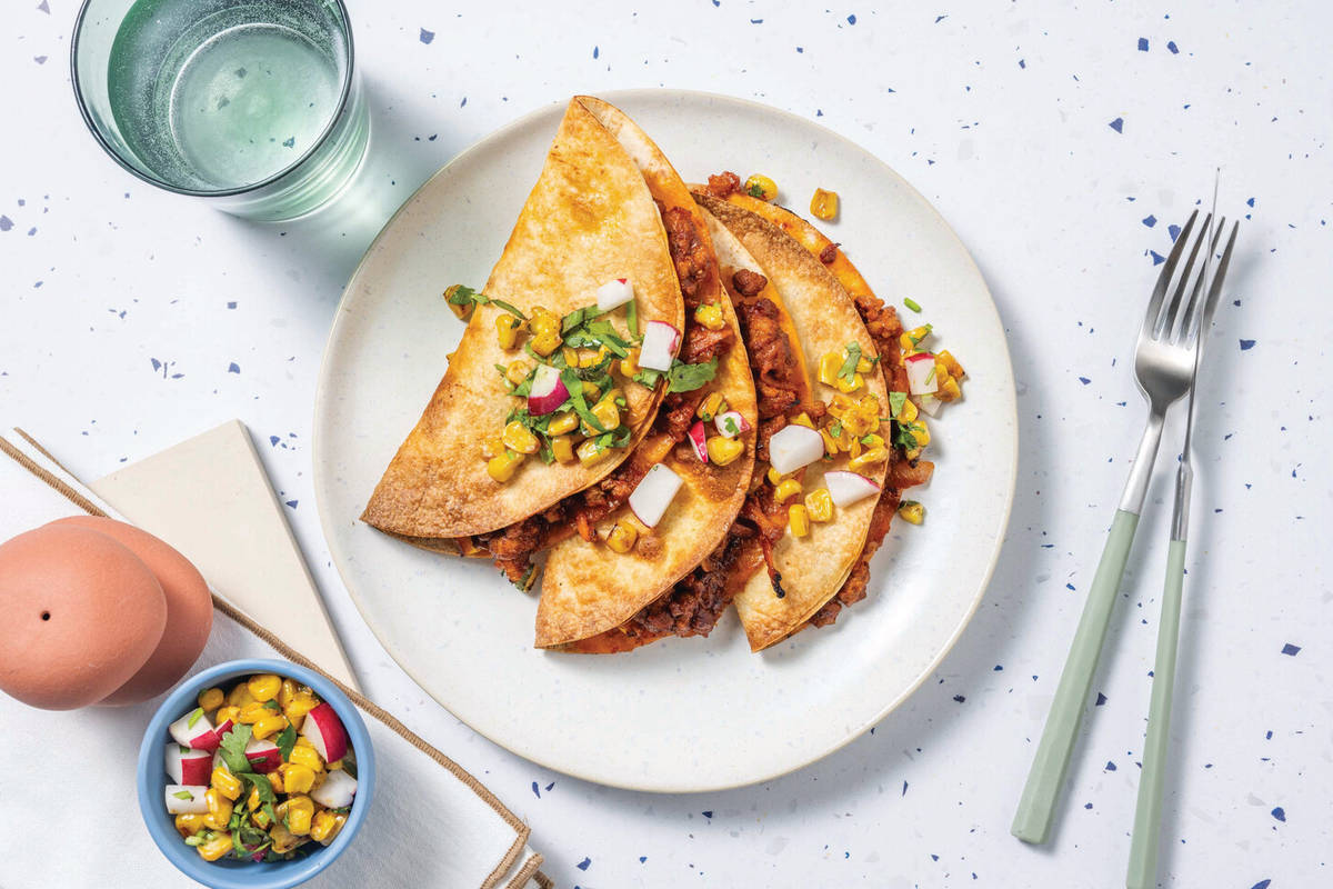 Mexican Beef Mince Quesadillas Recipe | HelloFresh