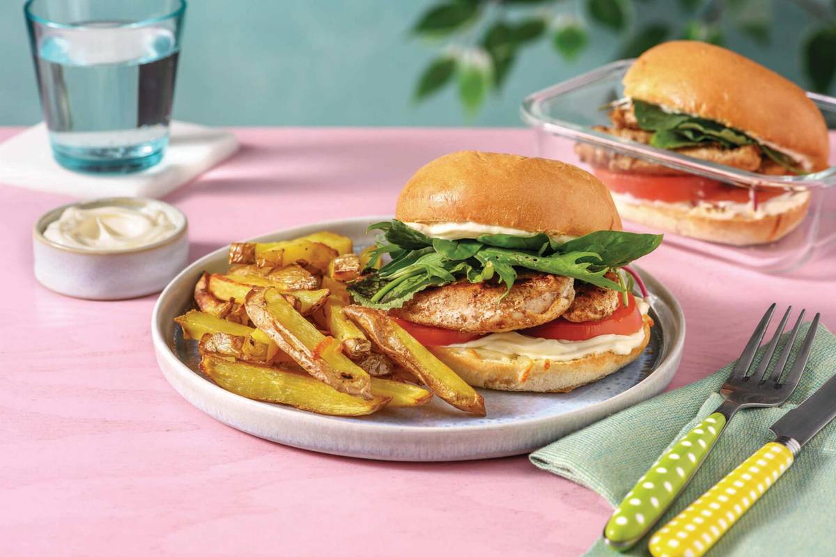 Cheesy Aussie Chicken Burger Recipe | HelloFresh