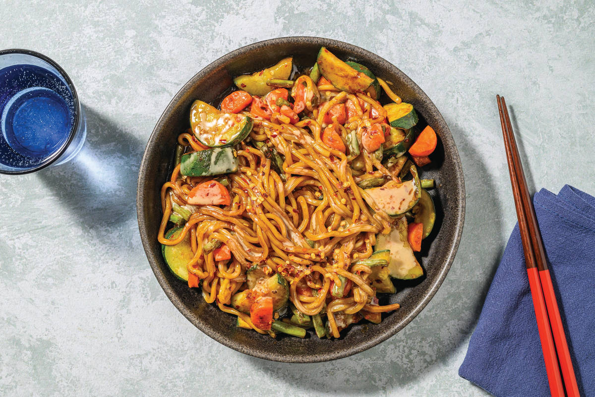 Speedy Black Bean Beef & Noodle Stir-Fry Recipe | HelloFresh