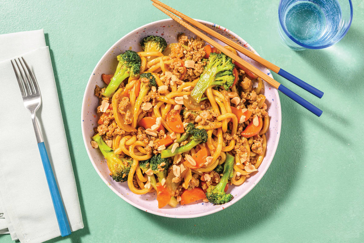 Hawker-Style Pork & Veggie Udon Noodles Recipe | HelloFresh