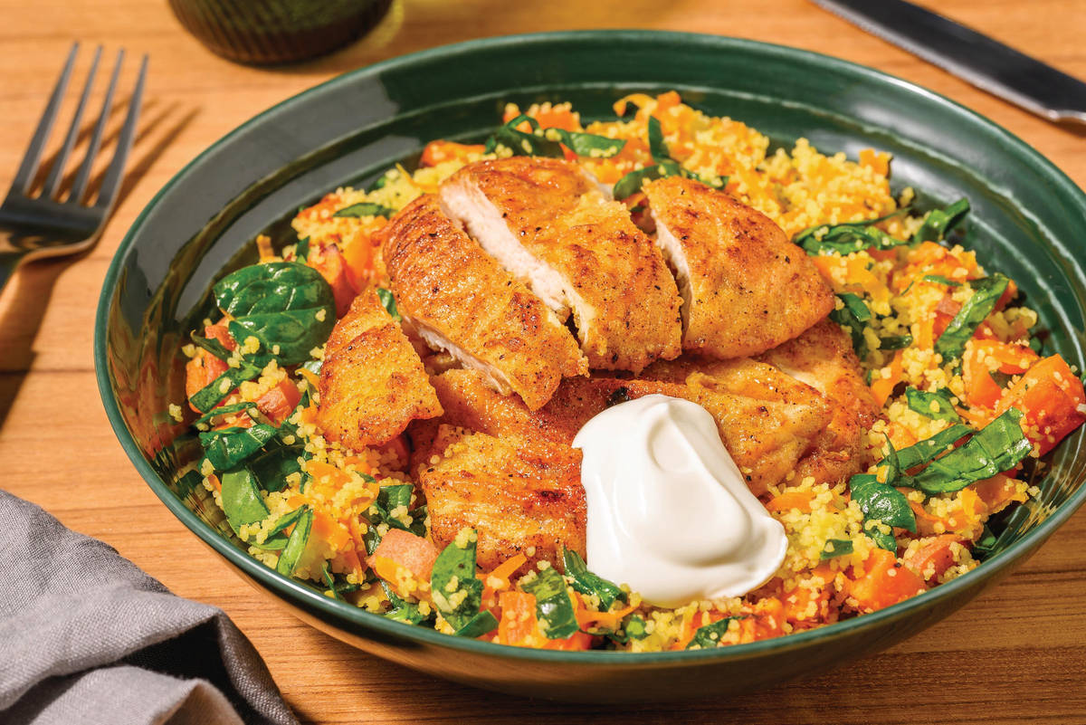 Chermoula-Honey Chicken & Haloumi Recipe | HelloFresh