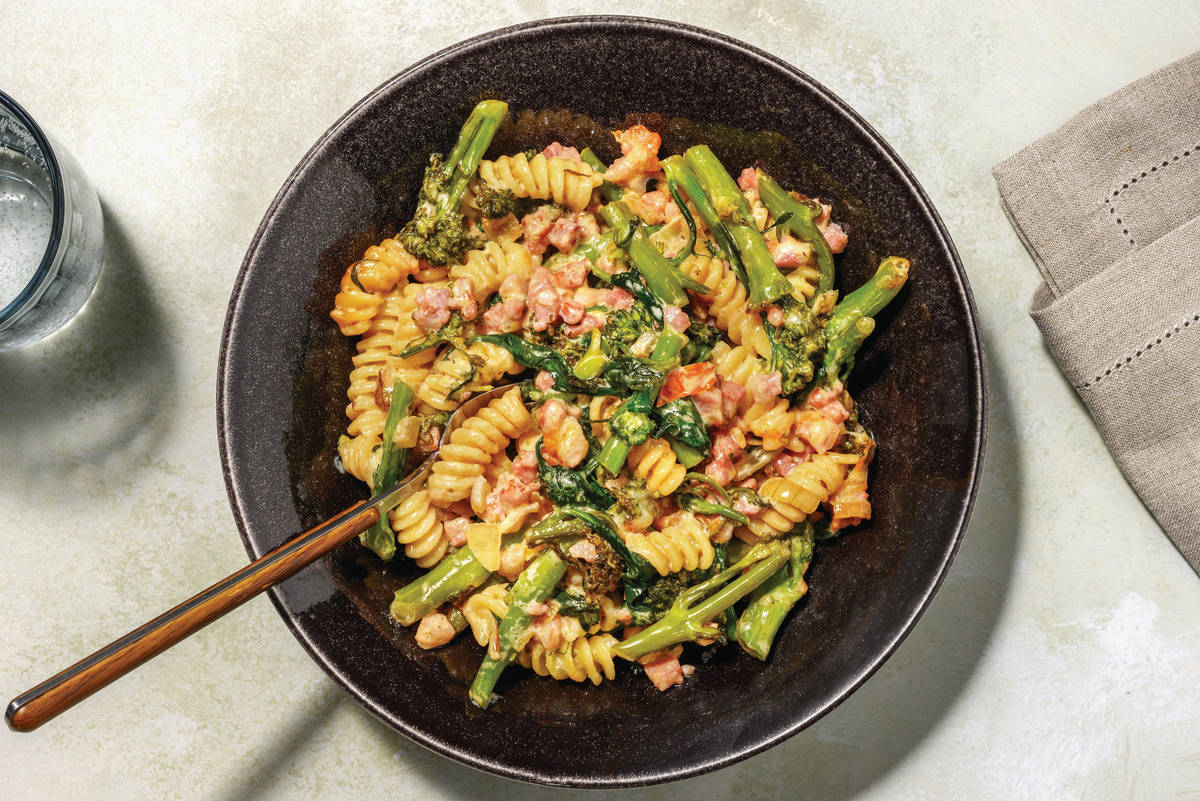 Creamy Bacon & Baby Broccoli Pasta Bake Recipe | HelloFresh