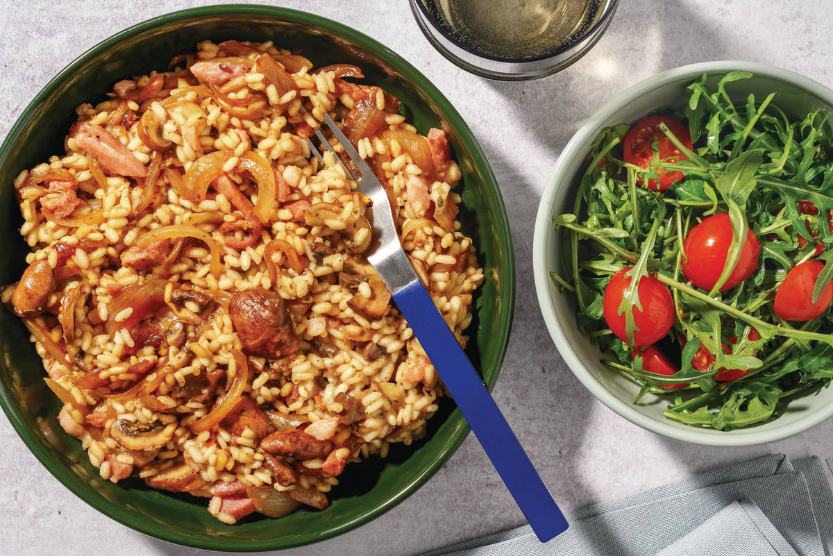 Vegetarian Mince & Mushroom Risotto Recipe | HelloFresh