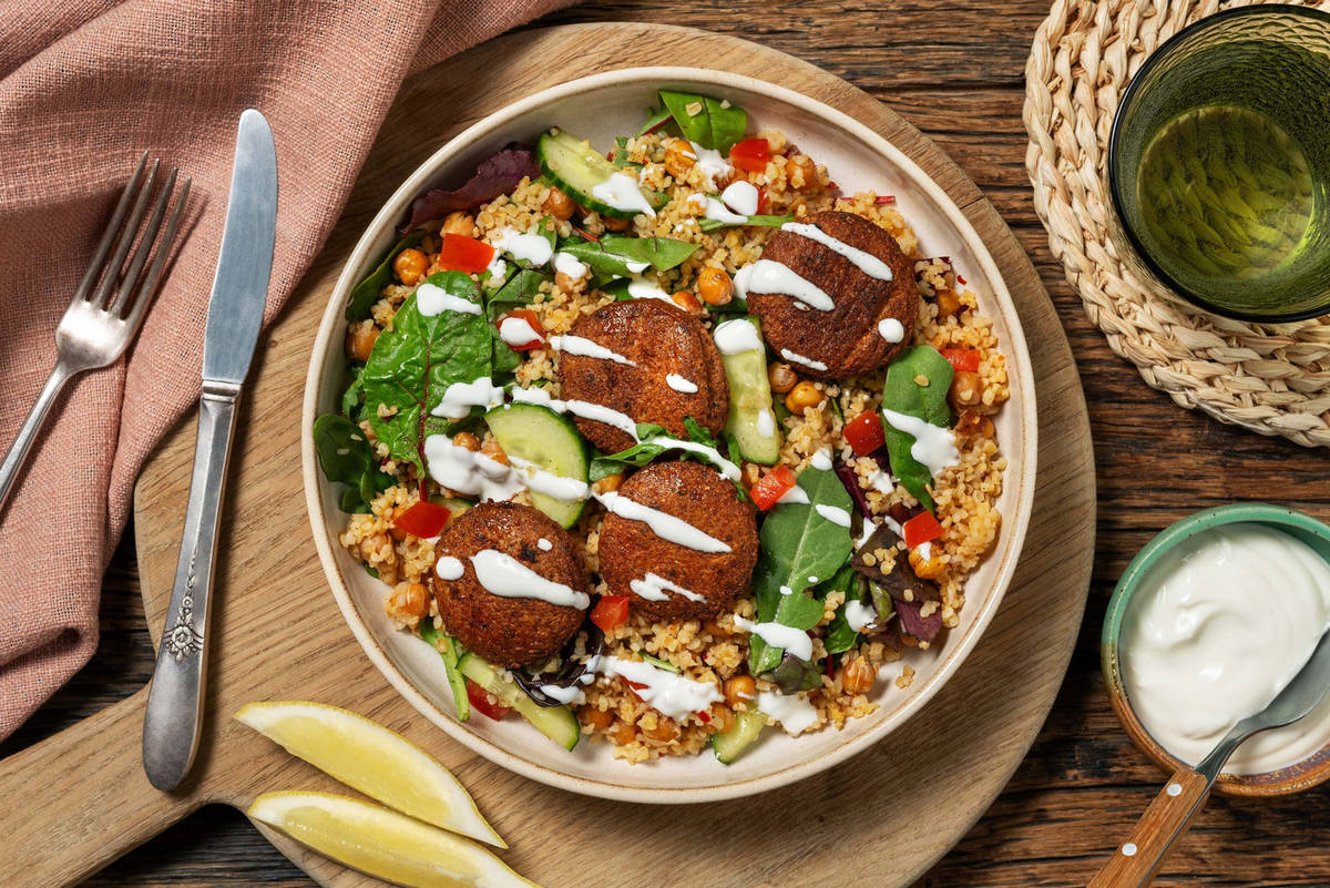 Moroccan Style Falafel Bulgur Salad Recipe | HelloFresh