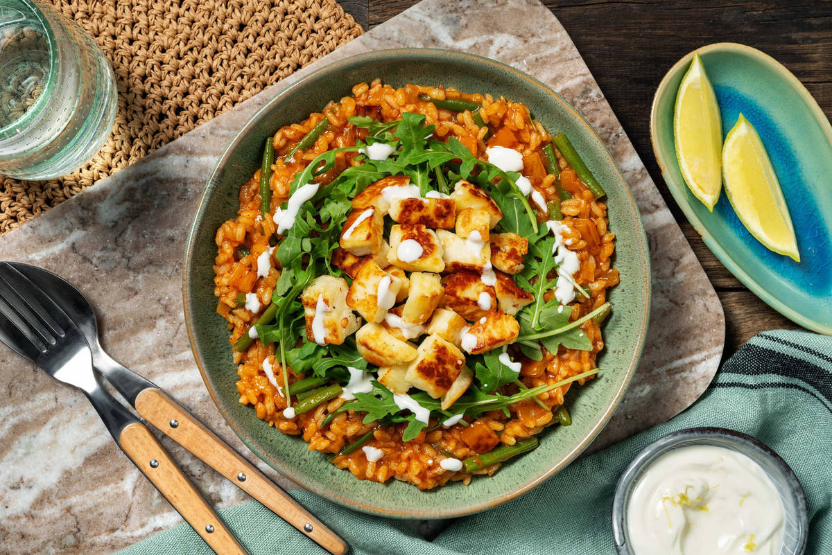 Spanish Style Halloumi Rice Recipe | HelloFresh