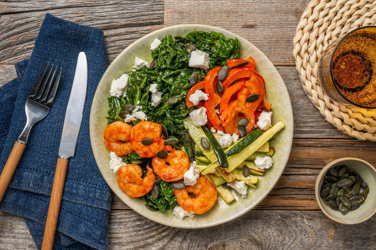 Harissa Spiced King Prawns Recipe | HelloFresh
