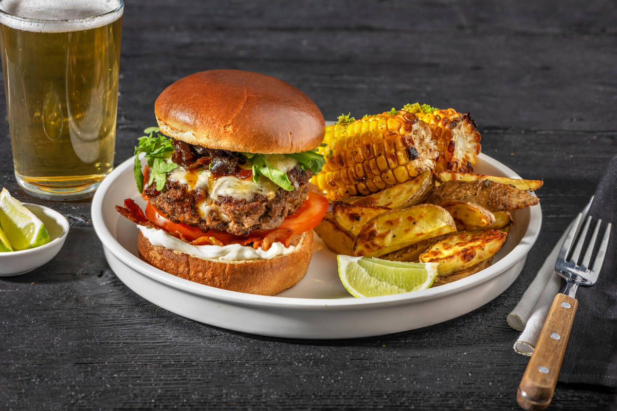 Loaded Bacon Cheeseburger Recipe | HelloFresh