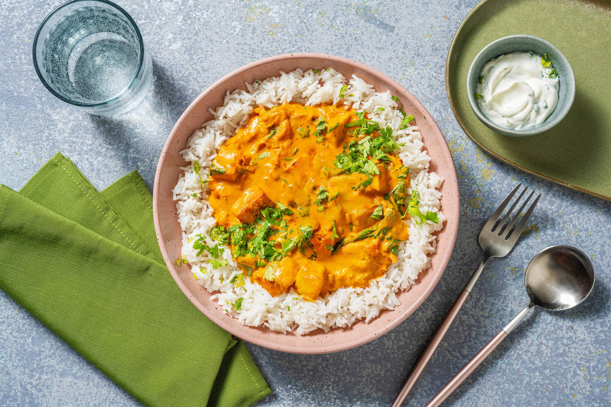 Mild curry på grillost Recept | HelloFresh