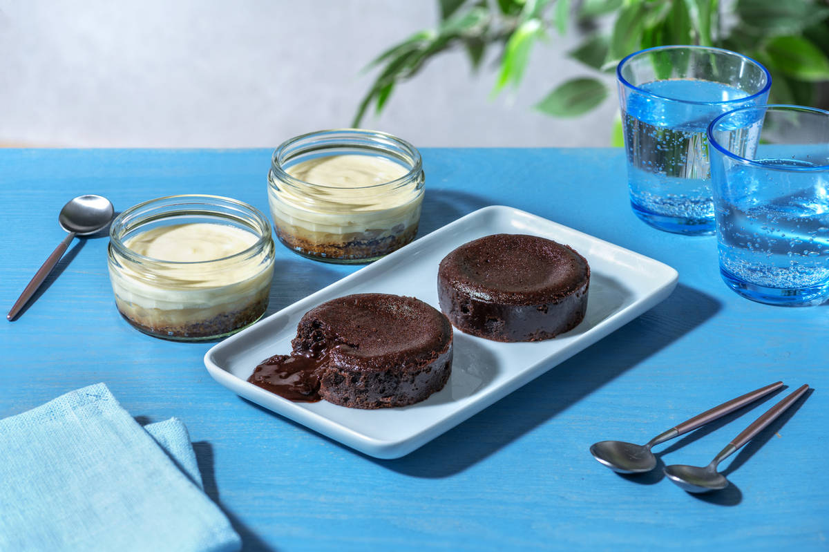 Dessert Bundle | Chocolate Lava Cake and Spanish Lemon Cheesecake ...