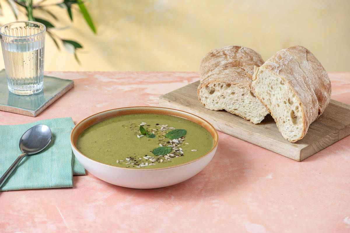 BOL Garden Pea & Spinach Power Soup and Ciabatta Bundle Recipe | HelloFresh