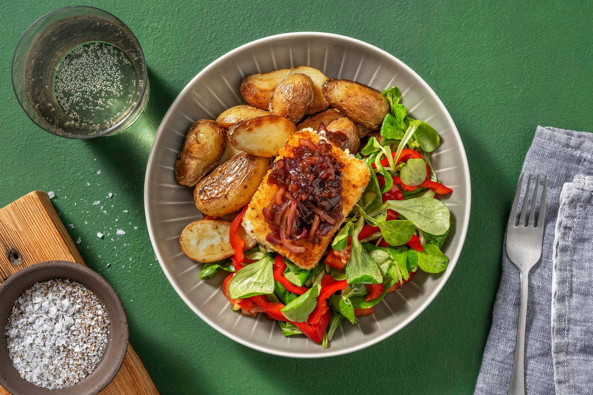 Fromage grec pané et grenailles Recette | HelloFresh