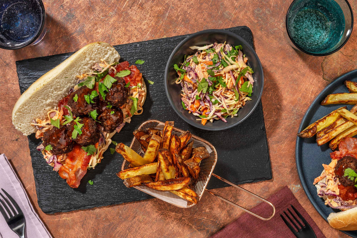 Fragrant Sweet Chilli and Bacon Meatball Sub Recipe | HelloFresh