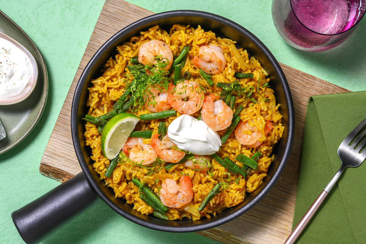 Korma Style Spiced Prawn Pilaf Recipe | HelloFresh