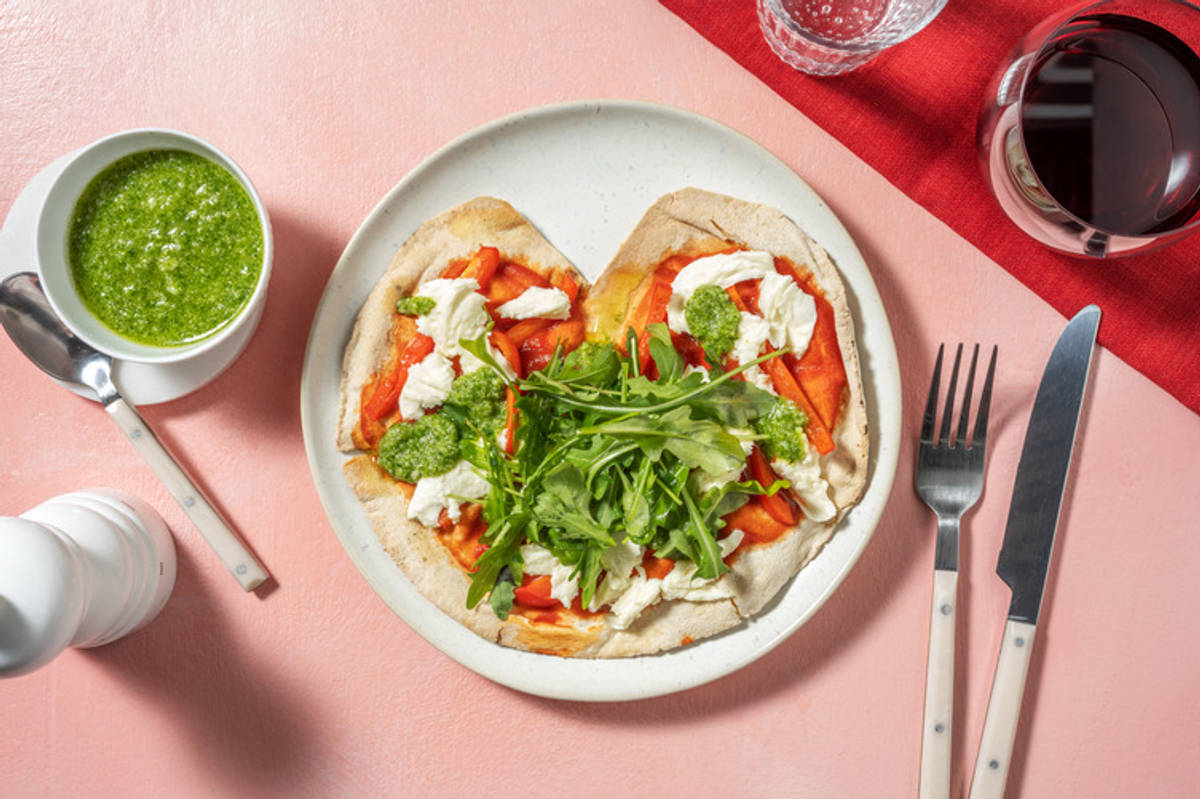 Roast Pepper Flatbread Recipe | HelloFresh