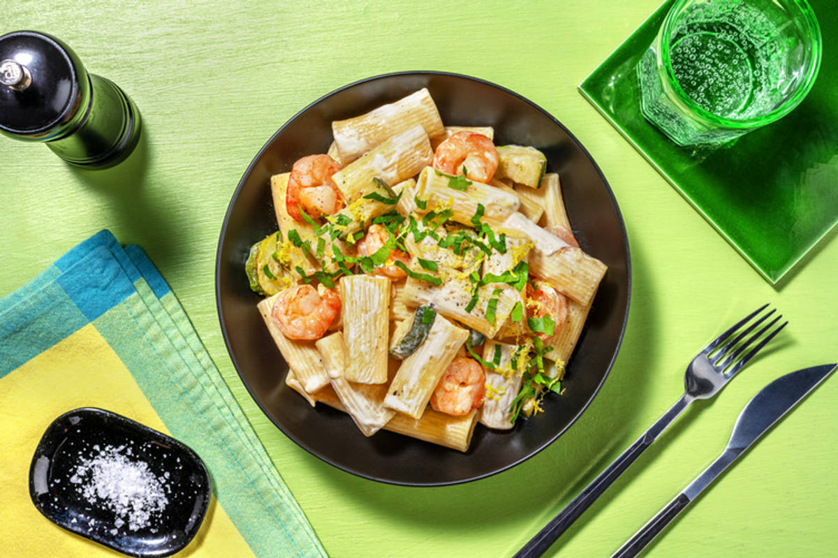 Speedy Double Prawn Rigatoni Recipe | HelloFresh