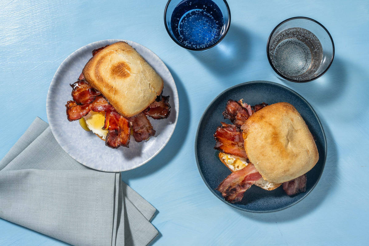 Honey Bacon & Cream Cheese Breakfast Bap Recipe | HelloFresh
