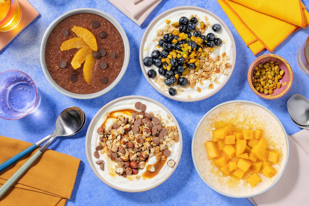 Oats and Granola Breakfast Plan | 4 Meals | 2 Portions Each Recipe ...