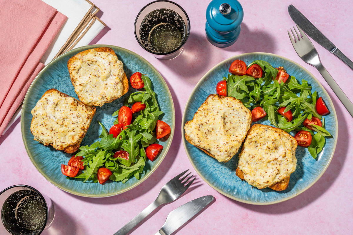 Welsh Rarebit Style Open Grilled Sandwich Recipe | HelloFresh