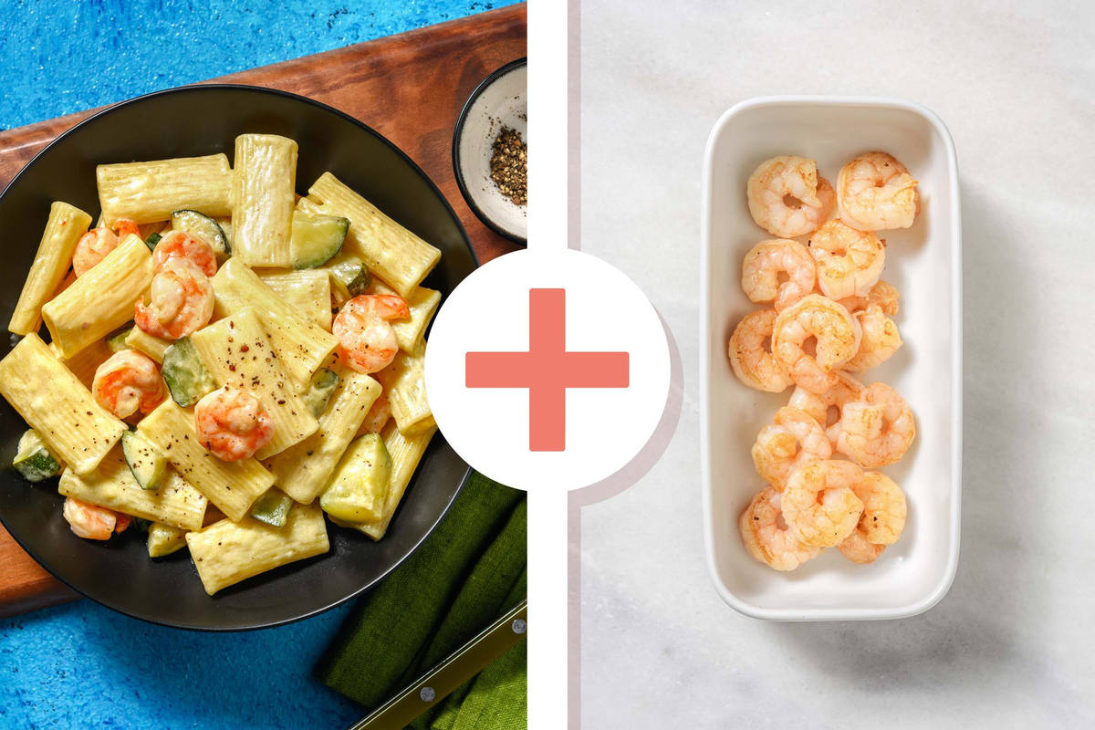 Quick Creamy Double Prawn Rigatoni Recipe | HelloFresh