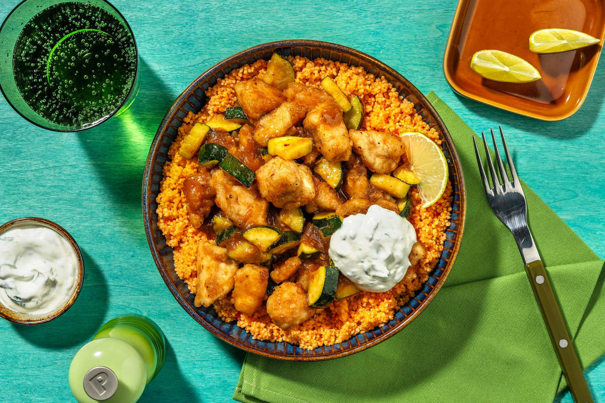 Glazed Chicken on Sun-Dried Tomato Couscous Recipe | HelloFresh