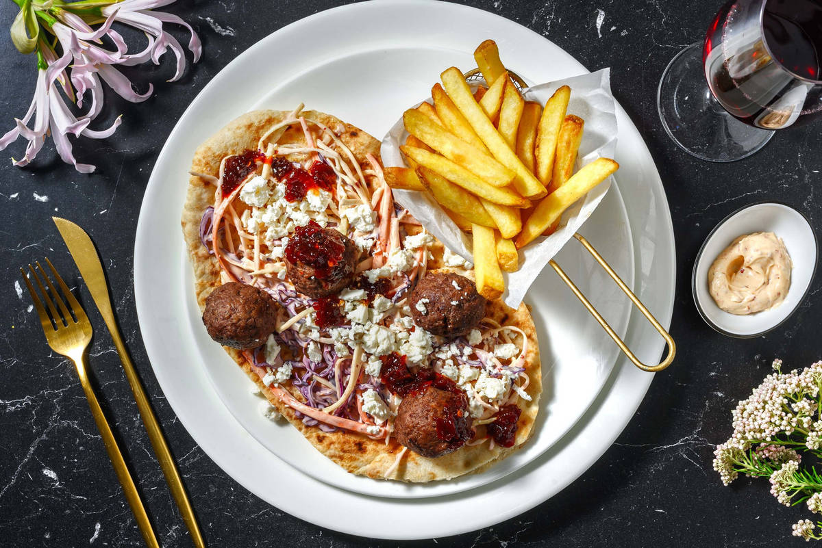 Easy Beef Meatball Loaded Flatbread Recipe | HelloFresh