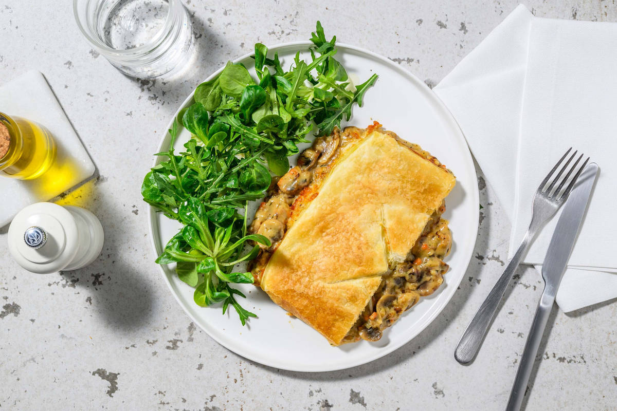 Romige pastei met vegetarische groenteragout Recept | HelloFresh