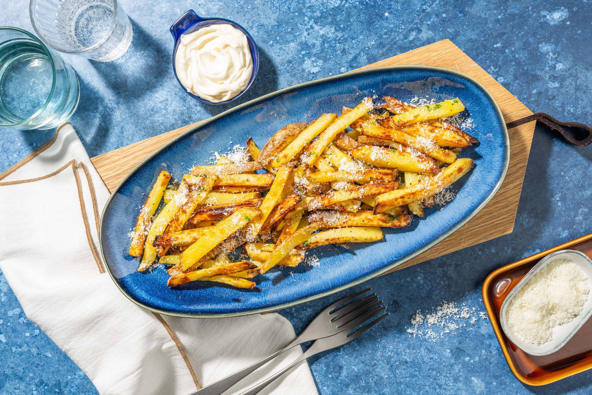 Fritter med trøffelolie og ost | HelloFresh