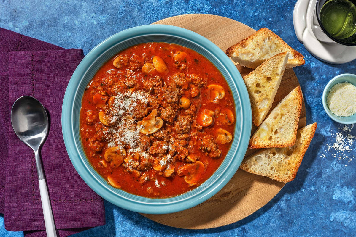Cheesy Beef Mince Ragu Stew Recipe | HelloFresh