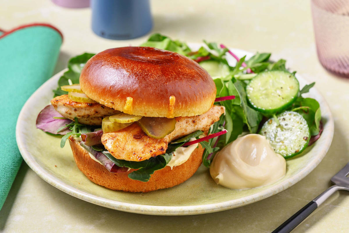 Messy BBQ-Spiced Chicken Breasts Sammies Recipe | HelloFresh