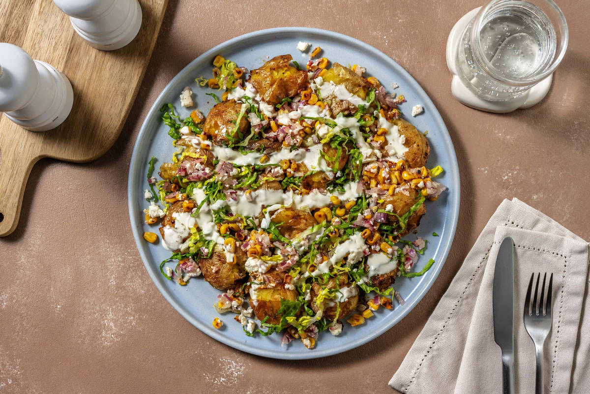 Loaded Honey Peri Peri Smashed Potatoes Recipe | HelloFresh