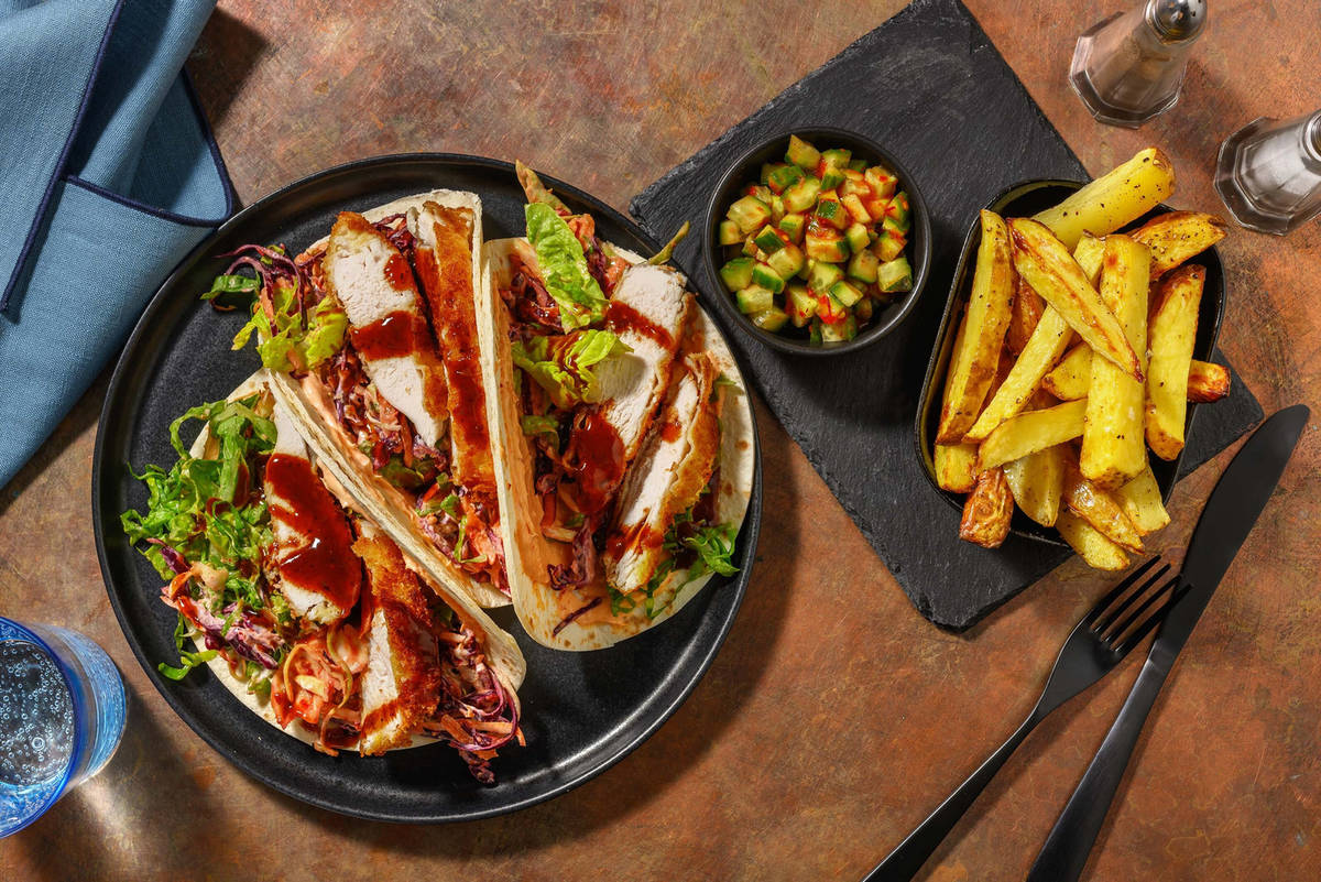 Crispy Hoisin Chicken Tacos and Chips Recipe | HelloFresh
