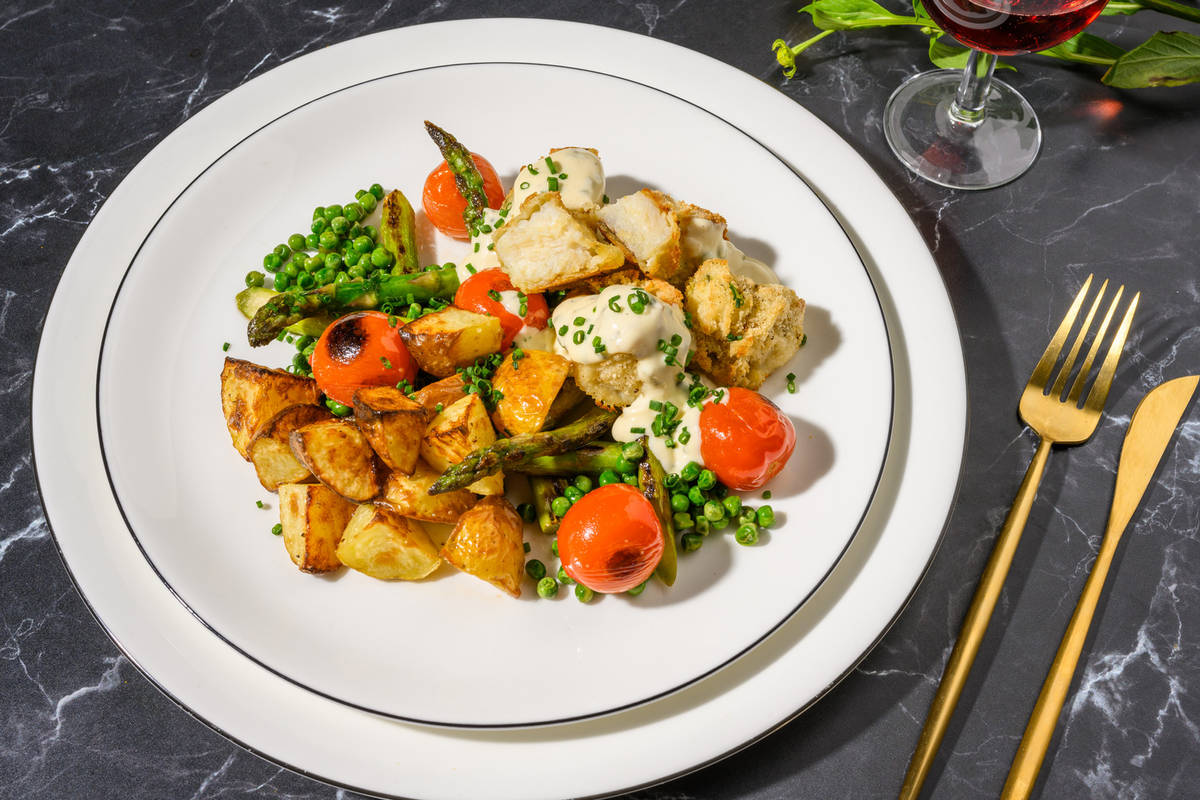 Breaded Monkfish Medallions and Chive Sauce Recipe | HelloFresh