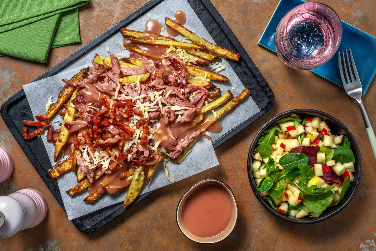 Cheesy Confit Duck Loaded Alpine Frites Recipe | HelloFresh