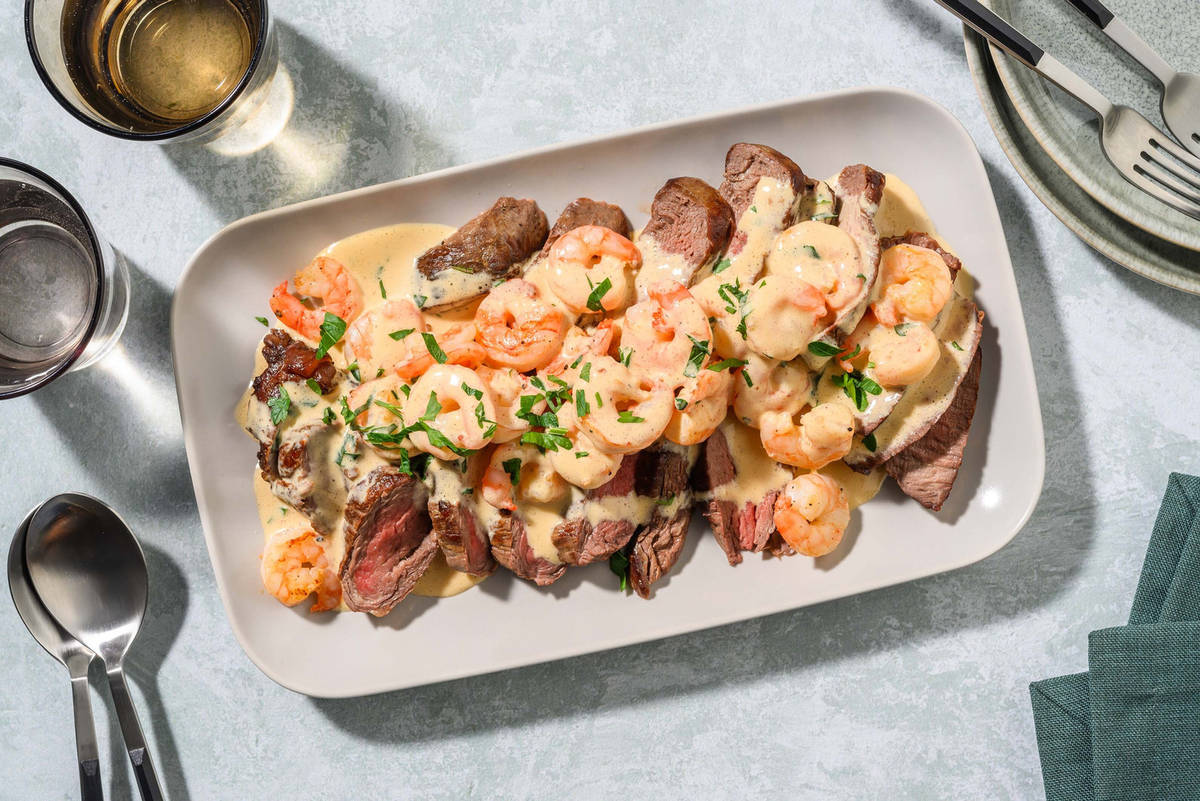 how to cook prawns for surf and turf