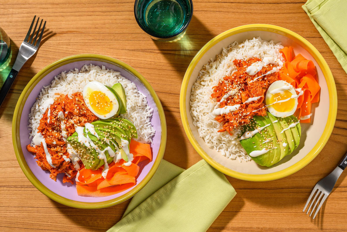Honey-Gochujang Chicken Poke Style Bowl Recipe | HelloFresh