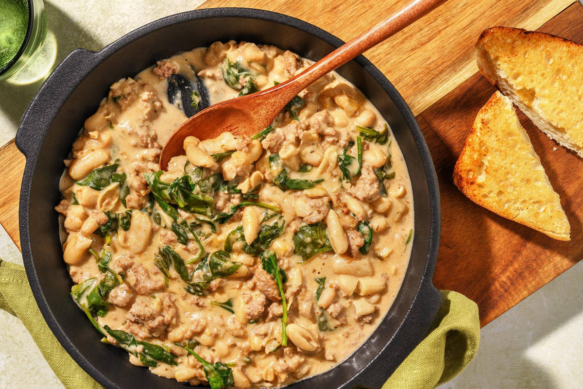 One Pot Sausage and Butter Bean Cassoulet Recipe | HelloFresh