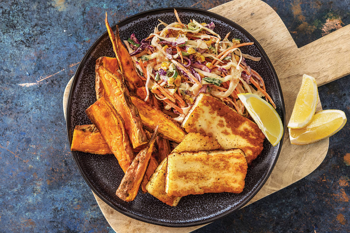 American BBQ Haloumi with Slaw Recipe | HelloFresh