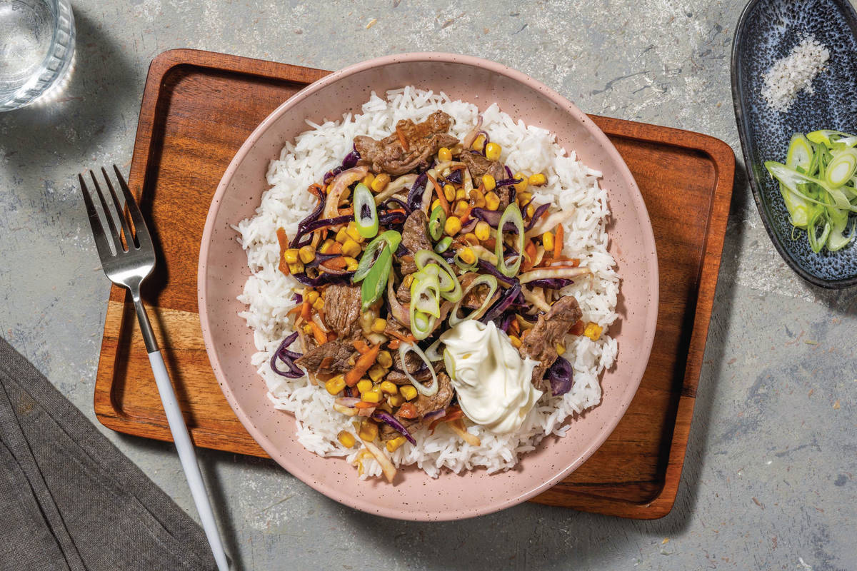 Asian Sticky Beef & Stir-Fried Veggies Recipe | HelloFresh