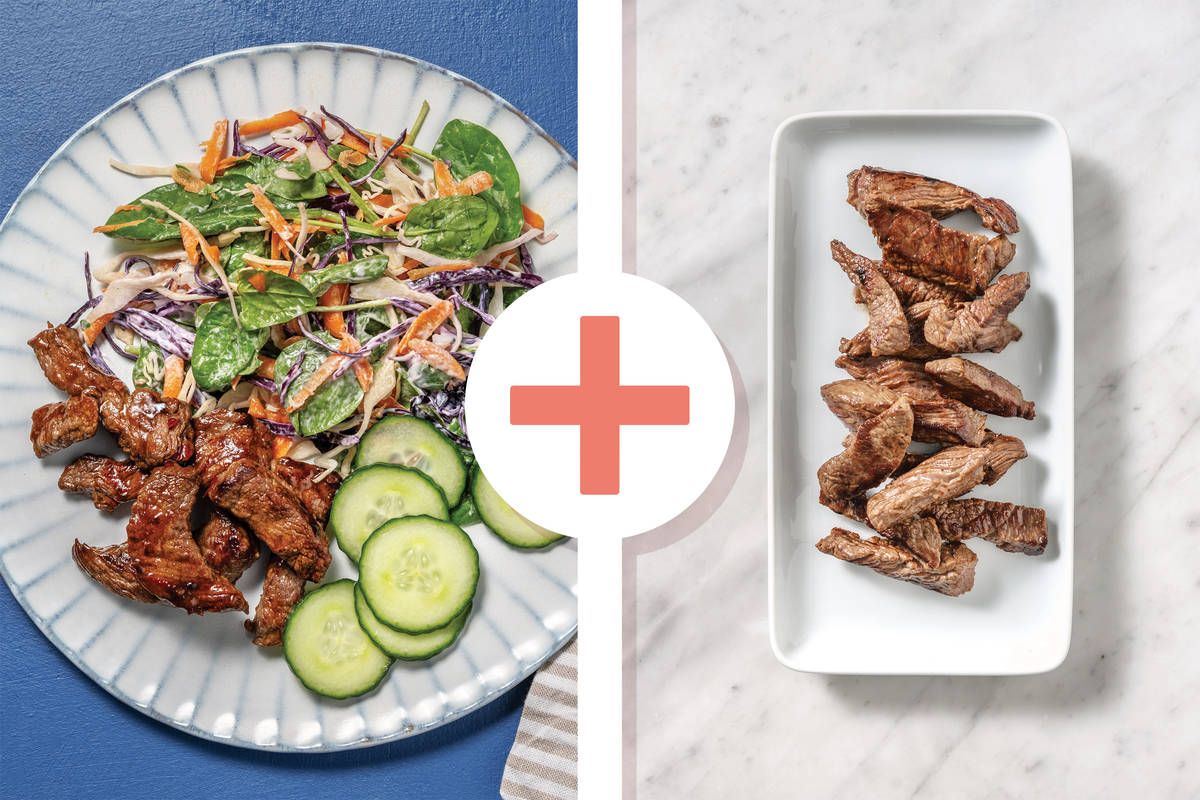 Asian-Style Double Beef & Rainbow Slaw Recipe | HelloFresh