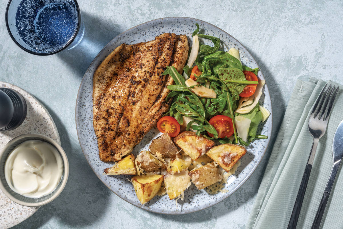 Aussie-Spiced Barra & Cherry Tomato Salad Recipe | HelloFresh