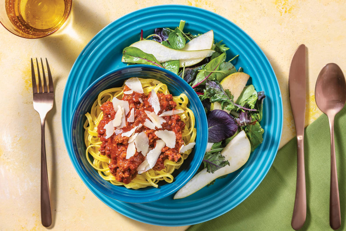 Beef & Tomato Sugo with Fresh Fettuccine & Parmesan Recipe | HelloFresh