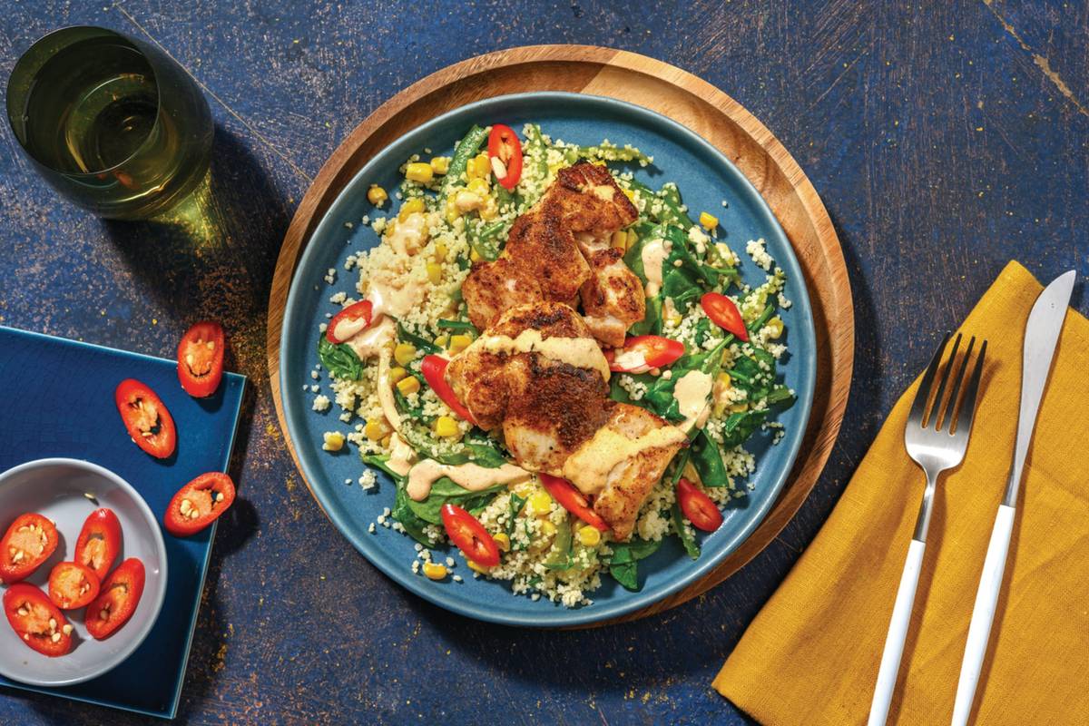 Caribbean Chicken & Veggie Couscous Recipe | HelloFresh