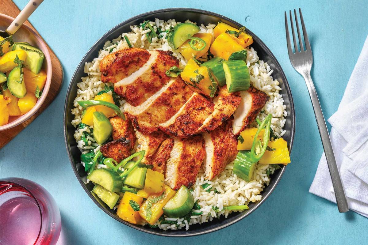 Caribbean Chicken & Coconut Rice Recipe | HelloFresh