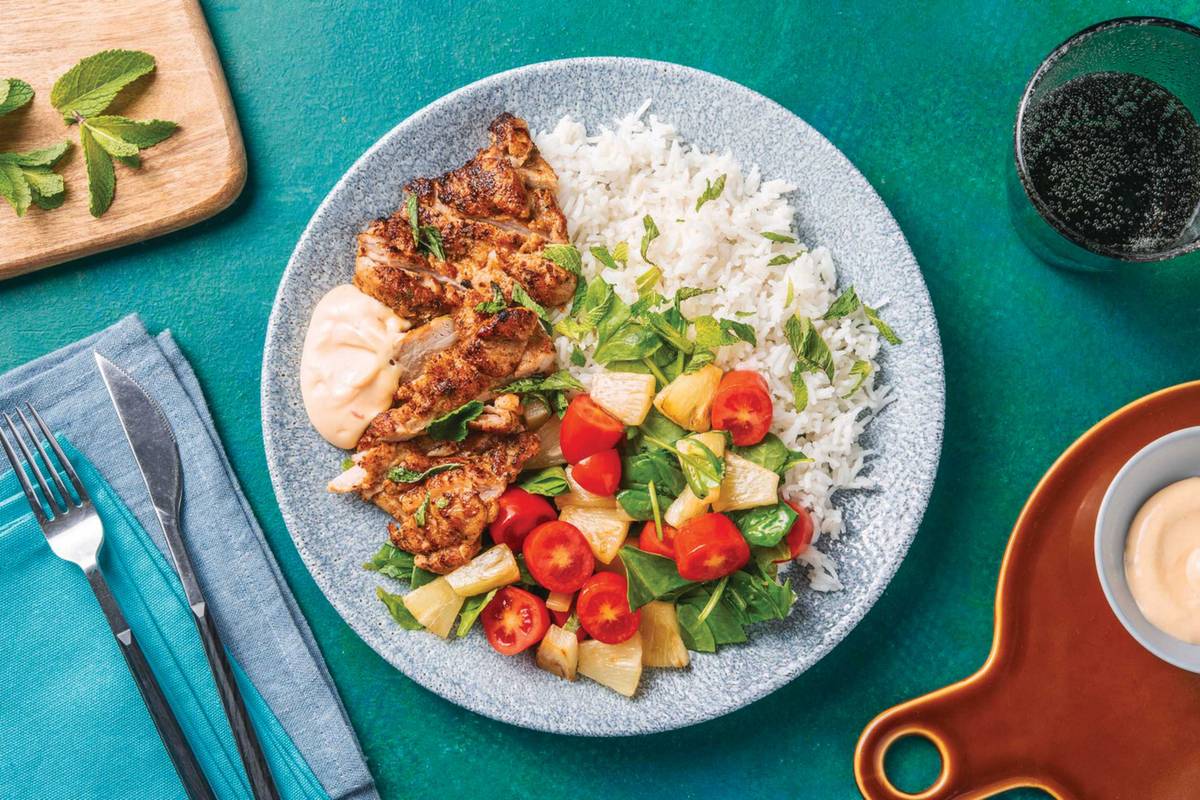 Caribbean Chicken & Coconut Rice Recipe | HelloFresh
