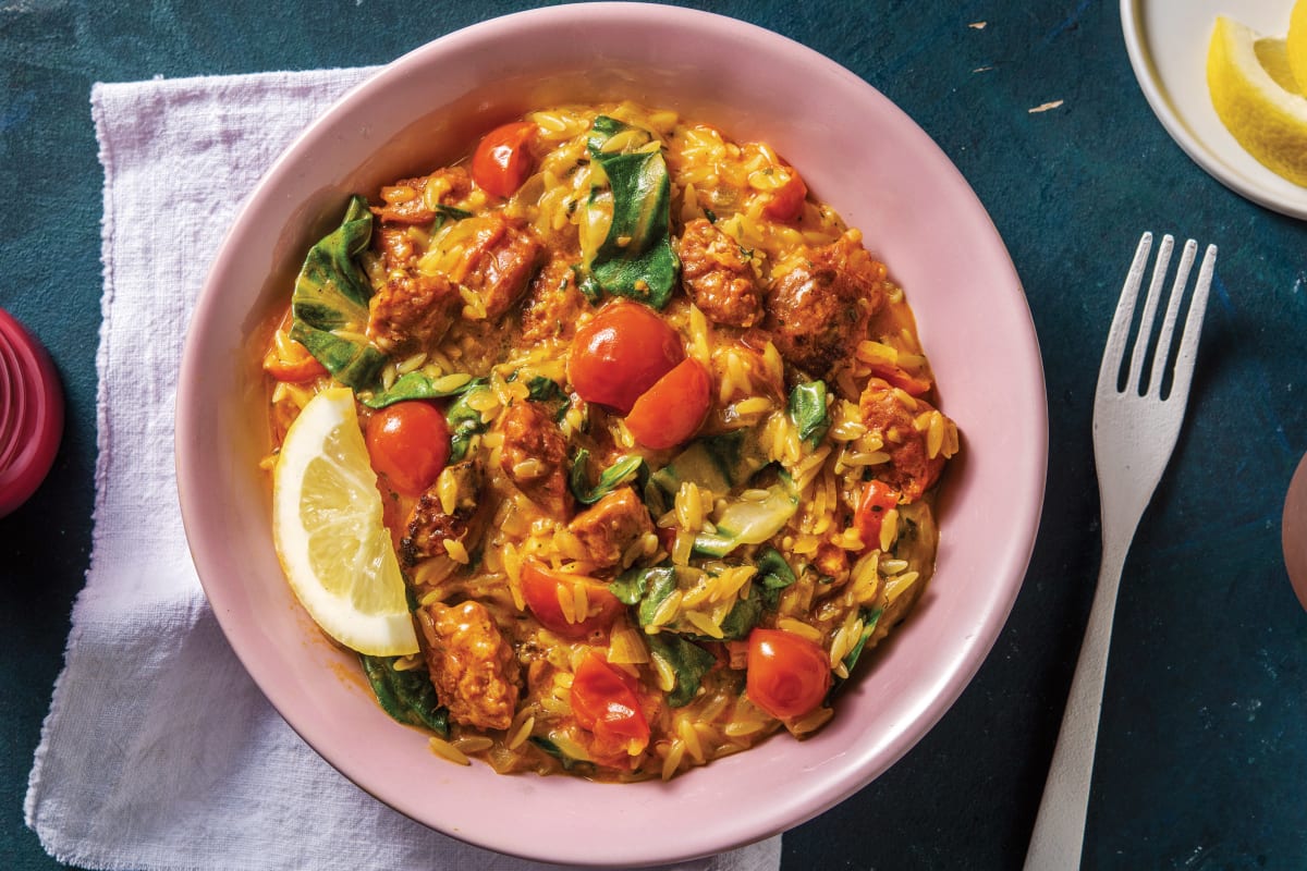 One Pan Chorizo Risoni Risotto Recipe HelloFresh one-pan-chorizo-risoni-risotto-recipe-hellofresh