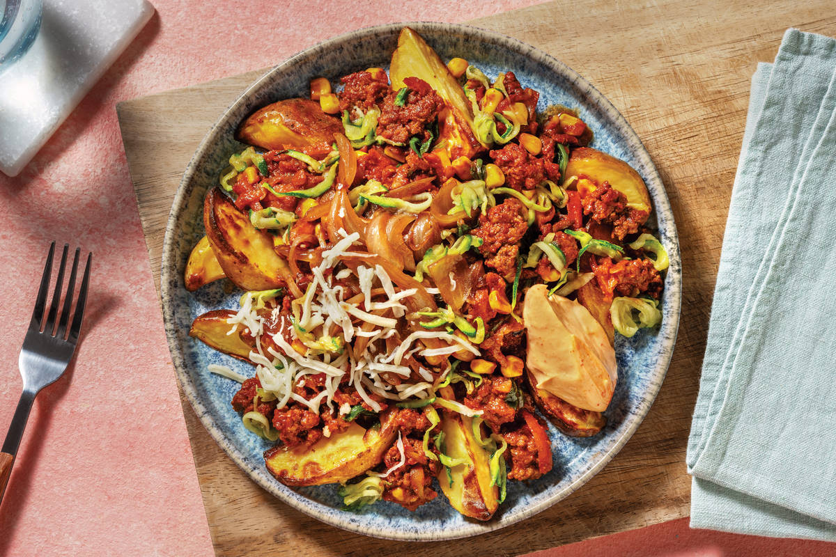 Cheeseburger-Style Beef Loaded Wedges Recipe | HelloFresh