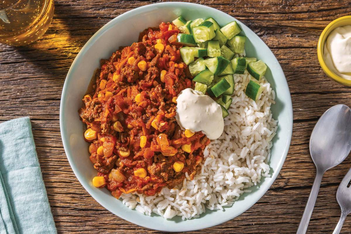Cheesy American Beef Chilli Recipe | HelloFresh