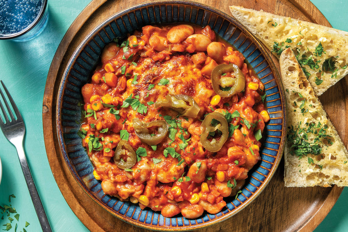 BBQ Cannellini Bean & Sweetcorn Bake Recipe | HelloFresh